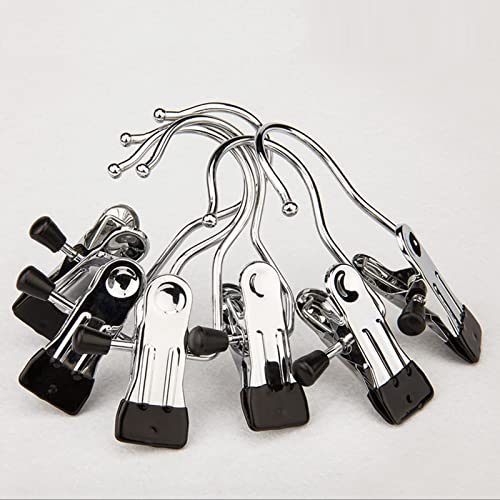 Tosnail 40 Pieces Boot Hanger Clips, Stainless Steel Laundry Hooks, Closet Hanging Clips, Space Saving for Jeans, Hats, Tall Boots, Towels - Black