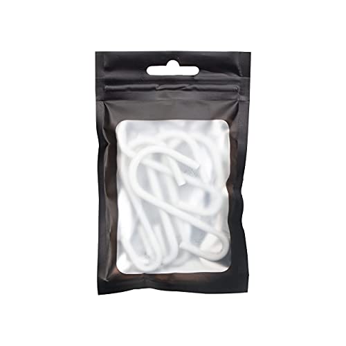 XiangLin Pack of 10 Heavy Duty S Hooks S Shaped Hooks Hanging Hangers Hooks for Kitchen, Bathroom, Bedroom, and Office, for Pan, Pot, Coat, Bag, Plants (3.5x2.4'', White)