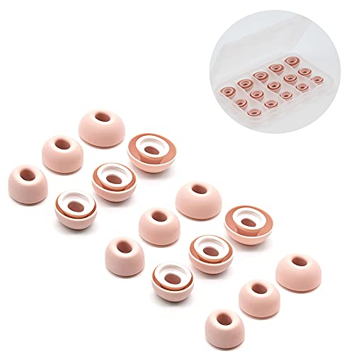Artibox 5 Pairs(15pcs) Silicone Ear Tips Earbuds Cover Anti-Slip Anti-Drop Sport Earphone Accessories Compatible with Airpods Pro with Storage Box(S/M/L)(Pink)