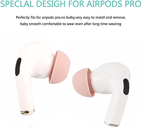 Artibox 5 Pairs(15pcs) Silicone Ear Tips Earbuds Cover Anti-Slip Anti-Drop Sport Earphone Accessories Compatible with Airpods Pro with Storage Box(S/M/L)(Pink)