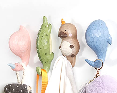 MIYING Decorative Wall Hooks, Home Wall Mounted Decoration Heavy Duty Single Cute Animal Hanger Coat Hooks for Keys, Towel, Bags, Hat, Jewelry, (Turkey)