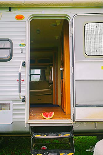 RV Door Window Cover, RV Window Shade for Heat Insulation and UV Protection, Camper Accessories for Travel Trailers with Two Large Diameter Suction Cup, Hook and Loop Fastener, 16 x 25, Silver