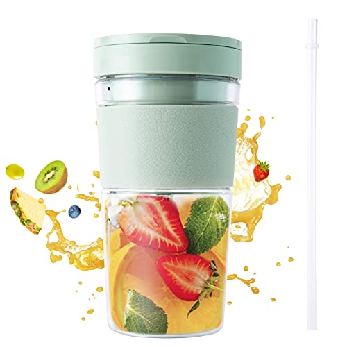 ROCKURWOK Personal Blender, Portable Small Mini Blender with USB for Shakes and Smoothies, 10 Oz, Green
