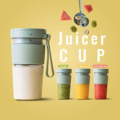 ROCKURWOK Personal Blender, Portable Small Mini Blender with USB for Shakes and Smoothies, 10 Oz, Green