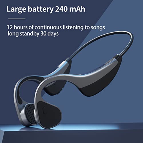 TOKANI Open Ear Headphones, Bluetooth Air Conduction Headphones with Mic and Volume Control Support IP67 Waterproof, 10-Hour Battery Life,30ft Connection for Cycling, Sports Driving,Wireless Headset