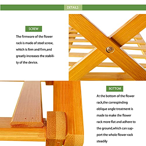 ZhiehiusL 3-Tier Bamboo Shoe Rack for Entryway, Stackable | Foldable, Shoe Storage Organizer for Bedroom Hallway Closet Living Room, Free Standing Shoe Racks for Indoor Outdoor (Natural Bamboo)