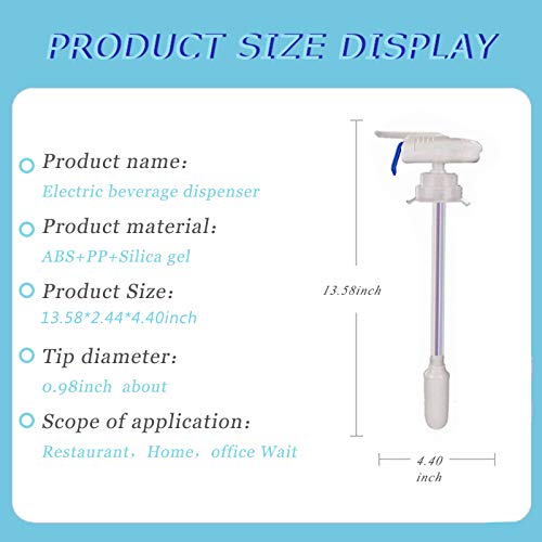 2 Pack Milk Dispenser for Fridge Gallon,Automatic Drink Dispenser,Drink Dispenser,Electric Tap,One-Handed Operation,Can Prevent Milk and Beer From Overflowing,Suitable for Outdoor and Home Kitchens