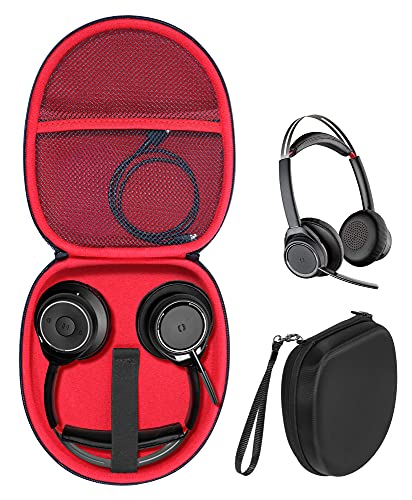 Alltravel Headset Case for Plantronics Voyager Focus UC, Blackwire 3210, C3210, 5210, 5220, 3220; Also for Jabra Evolve 65, 65UC, 40, 40 UC, 20 UC; H800, H820e, H390, h540, H650e, H570
