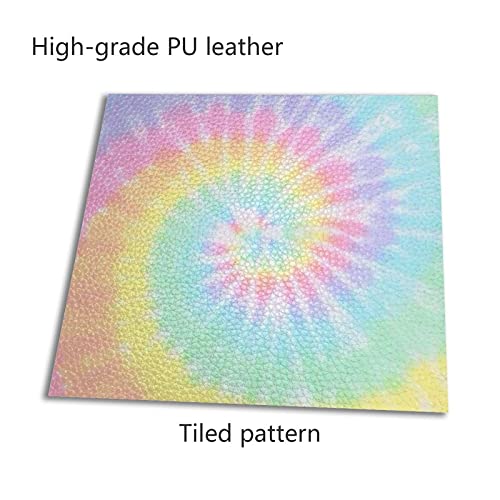 Pastel Tie Dye Water Bottle Stainless Steel Insulated Thermos Metal Resuable Vacuum Bottle With Leather Bottle Holder 16 Oz(500 Ml)