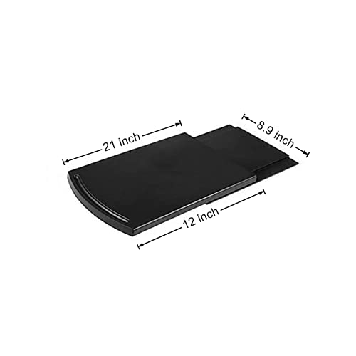Kitchen Caddy Sliding Coffee Maker Tray Mat 12", Blender Toaster Kitchen Appliances Countertop Storage Moving Slider-Base Sliding Shelf With Smooth Rolling Wheels(Black, 2 Pack)