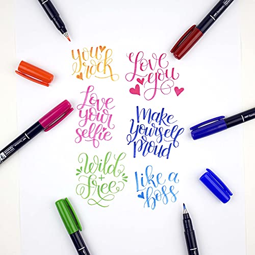 Tombow 56429 Fudenosuke Colors Brush Pens, 10-Pack