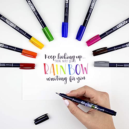 Tombow 56429 Fudenosuke Colors Brush Pens, 10-Pack