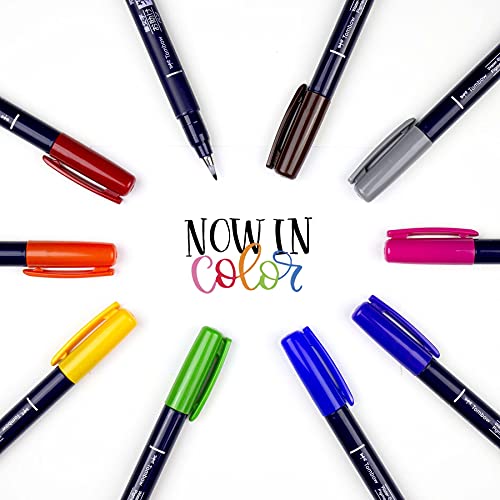 Tombow 56429 Fudenosuke Colors Brush Pens, 10-Pack
