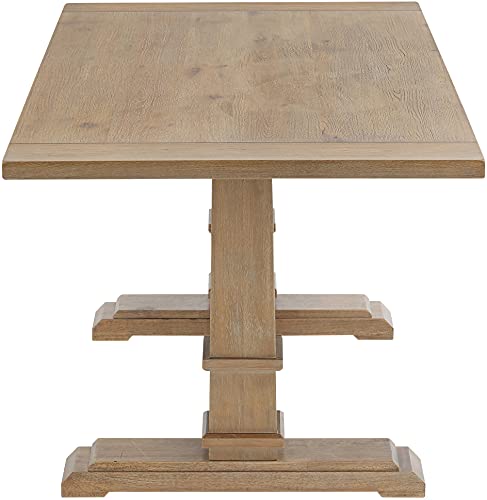 Crosley Furniture Joanna 7-Piece Dining Set with Table and 6 Upholstered Back Chairs, Rustic Brown/Creme