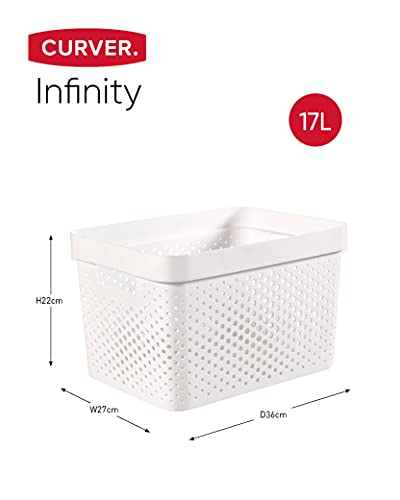 Curver Storage Basket, White, One Size (248636)