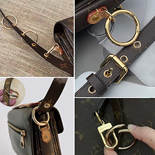 2 Pcs O Ring for Purse Strap,1 inch Spring Rings for Handbag & Keys,Gold