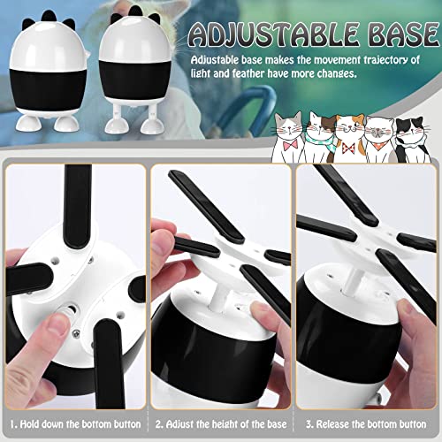 Frebento Cat Toys Interactive, Cat Light Toy and Cat Feather Toys 2 in 1, Recharge Cat Exercise Toys for Indoor Cats Automatic Cat Toys Interactive for Kitten