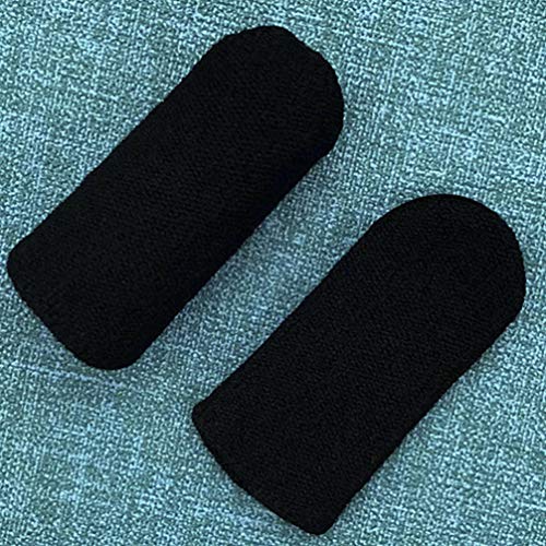 Garneck Black Finger Sleeve Mobile Game Controller Finger Sleeve Touch Screen Finger Cot Anti Sweat Thumb Fingers Protector for Mobile Phone Games 10pcs