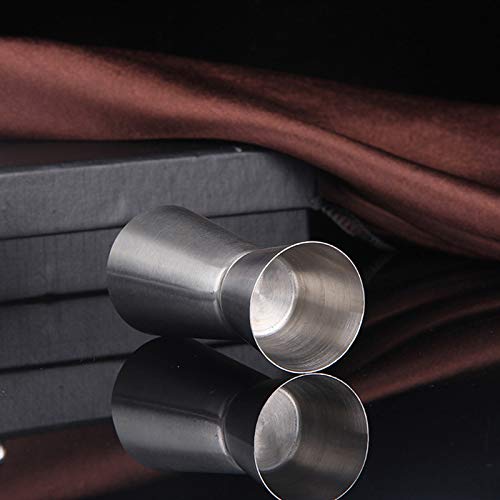 2PCS Stainless Steel Double-Head Measuring Cup 1oz/2oz Japanese-Style Silver Cocktail Jigger Wine Measuring Device Cocktail Layered Measuring Cup for Restaurant Bar Family