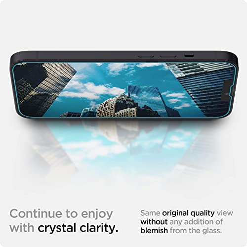 Spigen Tempered Glass Screen Protector designed for iPhone 14 / iPhone 13 Pro/iPhone 13 [Sensor Protection / 2 Pack]