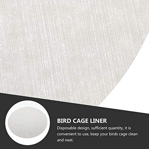 POPETPOP 100pcs Disposable Bird Cage Liners Papers Parrot Pet Cages Cushion Pad Mat Accessories 30cm