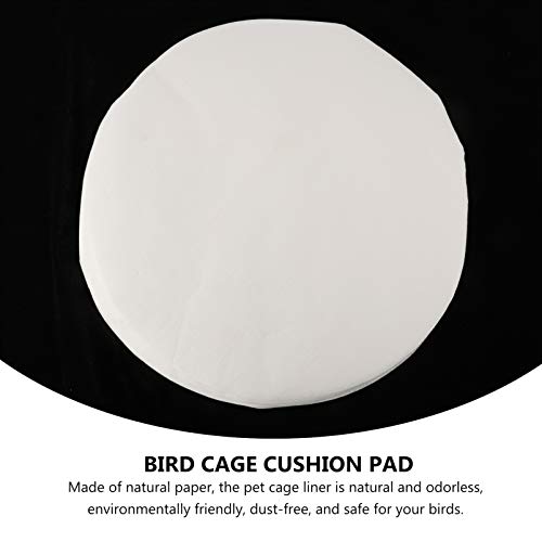 POPETPOP 100pcs Disposable Bird Cage Liners Papers Parrot Pet Cages Cushion Pad Mat Accessories 30cm