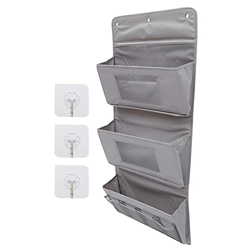 Cabilock Over The Door Storage Pockets Wall Hanging Storage Bag Organizer Premium Fabric Pouches for Living Room Bedroom Bathroom (Size L)