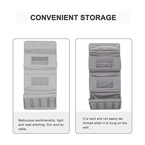 Cabilock Over The Door Storage Pockets Wall Hanging Storage Bag Organizer Premium Fabric Pouches for Living Room Bedroom Bathroom (Size L)