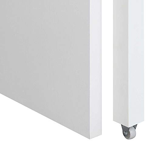 Convenience Concepts Newport JB Console/Sliding Desk with Drawer and Riser, White