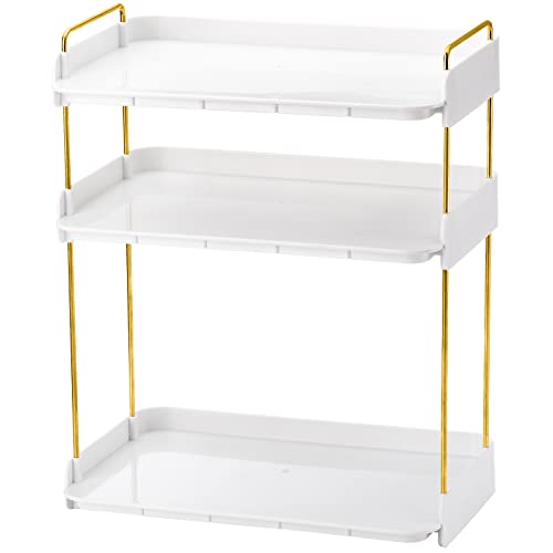 YOUEON 3 Tier Bathroom Counter Organizer, Bathroom Makeup Organizer, Bathroom Counter Shelf, Vanity Tray for Cosmetic, Perfume, Skincare, Bathroom, Bedroom, Kitchen