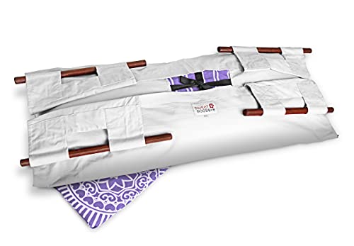 Sweet Goodbye CocoonÂŽÂ - Eco-Friendly Pet Burial & Cremation Ceremony Kit (Classic Cotton)- Casket for All Pets & Breeds - Dogs Cats Rabbits Birds & More (Choose Size & Color) (Large, White/Lavender)