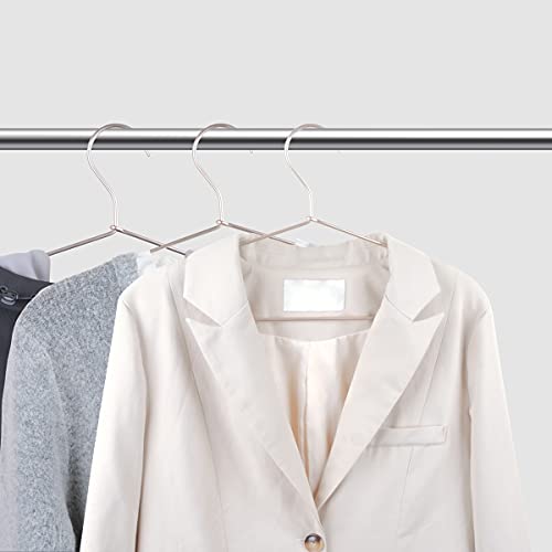 LARESAOPU Wire Hangers 10 Pack - Coat Suitable for Spring&Autumn Clothes Load 11 pounds Space Saving Clothing Hanger 16.1Inch, Rose Gold