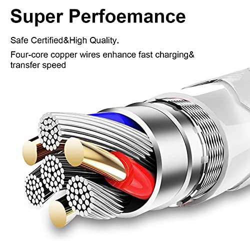 iPhone Charger Apple Mfi Certified (10ft 6ft 6ft 3ft) 4 Pack iPhone Charging Lightning Cables(Purple Silver Pink Gold) Nylon Long Chargers Cord Compatible iPhone 12 13 Pro Max 11 XS XR SE 8 7 Plus 5s