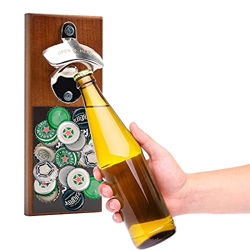 Fathers Gifts Bottle Opener Wall Mounted Magnetic from Daughter Stainless Steel Beer Bottle Opener,Gifts for Men Cool Gadgets Birthday Gifts for Dad Friends