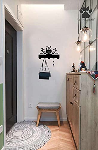 Doublecat Owl Animal Big Hook with Shelf for Lover Coat Clothes Holder Christmas Gift DIY Mould Wonderful Holder Wall Decorative Gift Kids Winter Style