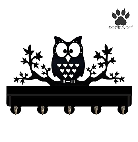 Doublecat Owl Animal Big Hook with Shelf for Lover Coat Clothes Holder Christmas Gift DIY Mould Wonderful Holder Wall Decorative Gift Kids Winter Style