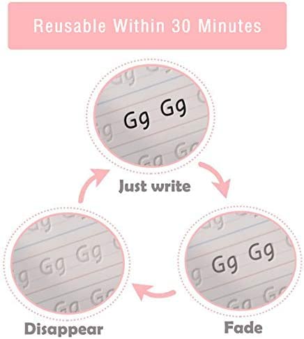 Tiynum 4 Pack Magic Practice Copybook for Kids,Handwriting Practice for Kids,Children Magic Copybook,Reusable Copybook Preschool for Kids Age 3-8 Calligraphy