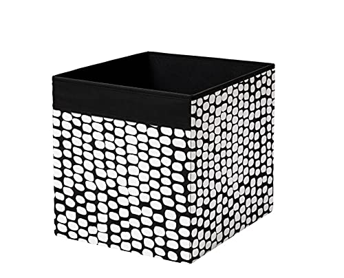 Cloth Storage Bins 13x15x13, Foldable Cubes Box Baskets Containers Organizer for Drawers, Home Closet, Shelf, Nursery, Cabinet, Large Set of 2 (Black & White)