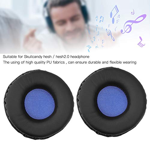 Hilitand Ear Pads for Skullcandy Hesh, Replacement Ear Cushion Cotton Sponge Headset Earpads Earmuffs Foam Cover for Skullcandy HESH/HESH 2.0 Wireless Over-Ear Headphones(Black+Blue)