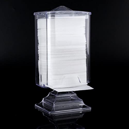 kekafu Cotton Pads Holder Organizer Clear Acrylic Cosmetic Cotton Pad Container Square Makeup Organizer Cosmetic Pads Container with Lid for Bathroom Home Office