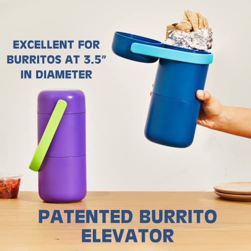 Burrito Pop β First Of Its Kind Twistable Burrito Holder | Travel Lunch Container | Burrito Containers | To Keep your Burrito or Sub Sandwich Warm On The Go!