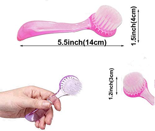 Foldable Hedgehog Bathtub, with 2 Pcs Set Bathing Brush, Plastic Small Animal Swimming Pool, Bath Sand Room Sauna, for Hedgehog Hamster, Guinea Pig,Bearded Dragon (Pink)