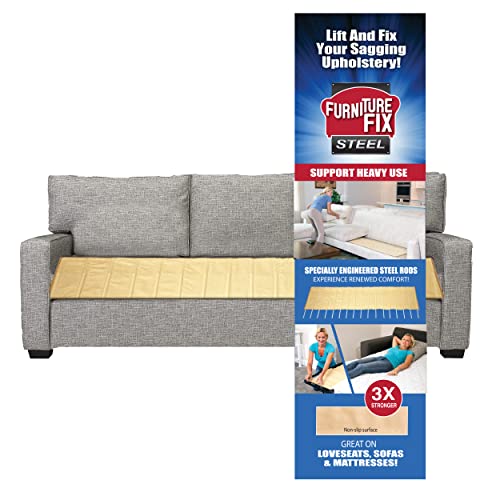 Product Trend Furniture Fix Steel for Chair, Sofa, Loveseat, Mattress, or Couch-Cushion Support, Supercomfortable Nonslip Adjustable Seat Support, Extend Furniture Life, (66 x 17) Inches Deep (Beige)