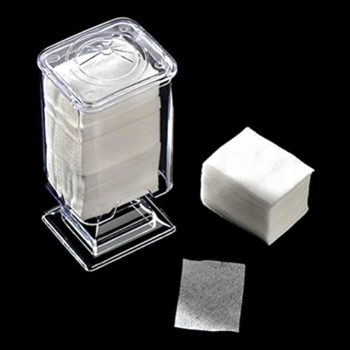 kekafu Cotton Pads Holder Organizer Clear Acrylic Cosmetic Cotton Pad Container Square Makeup Organizer Cosmetic Pads Container with Lid for Bathroom Home Office