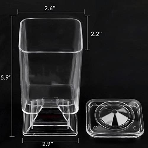 kekafu Cotton Pads Holder Organizer Clear Acrylic Cosmetic Cotton Pad Container Square Makeup Organizer Cosmetic Pads Container with Lid for Bathroom Home Office