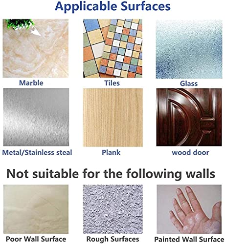 New Double Sided Adhesive Wall Hooks Utility Hooks,13.2lb(Max) Self Adhesive Hooks,Wall Hooks for Hanging Heavy Duty, Waterproof and Oil-Proof, More Space … (Only for Flat Surface)