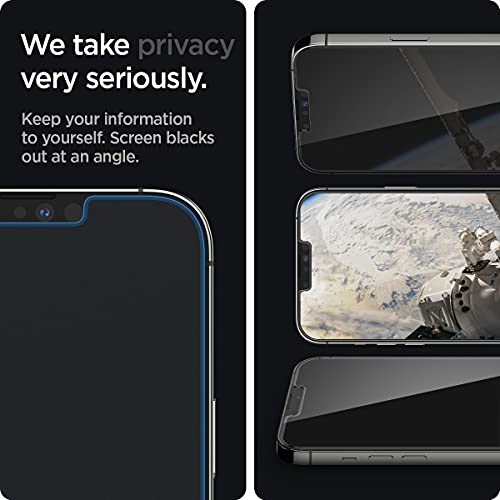 Spigen Tempered Glass Screen Protector Compatible with iPhone 14 Plus/iPhone 13 Pro Max [Privacy / 2 Pack]