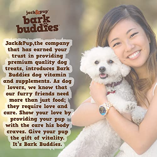 Jack&Pup Dog Vitamins and Supplements Multivitamins for Dogs - Bark Buddies Multi-Buddy Dog Multivitamins Chewable Soft Chews Puppy Vitamins and Supplements - Dog Supplements & Vitamins (60ct)