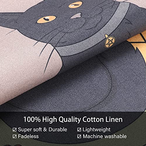 Lourny 3 Pcs Small Tarot Tapestry Wall Hanging Cute Animal Cartoon Cat Tapestries Decor for Bedroom Living Room(Pentacles, 18 x 20 inches)