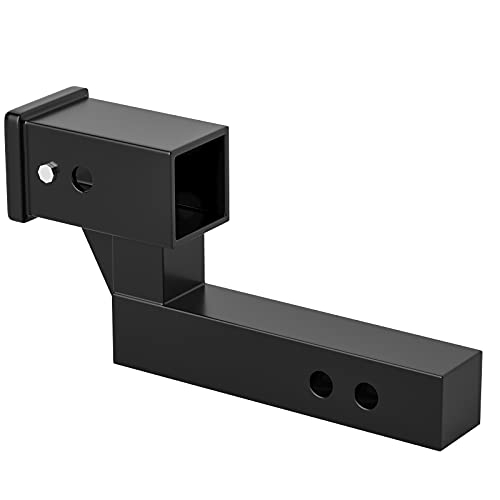 2" Trailer Raised Hitch Adapter with 4.25" Rise Drop Receiver lowering Hitch Extension Hitch Riser Offset - for Class III Receivers 9" Extension